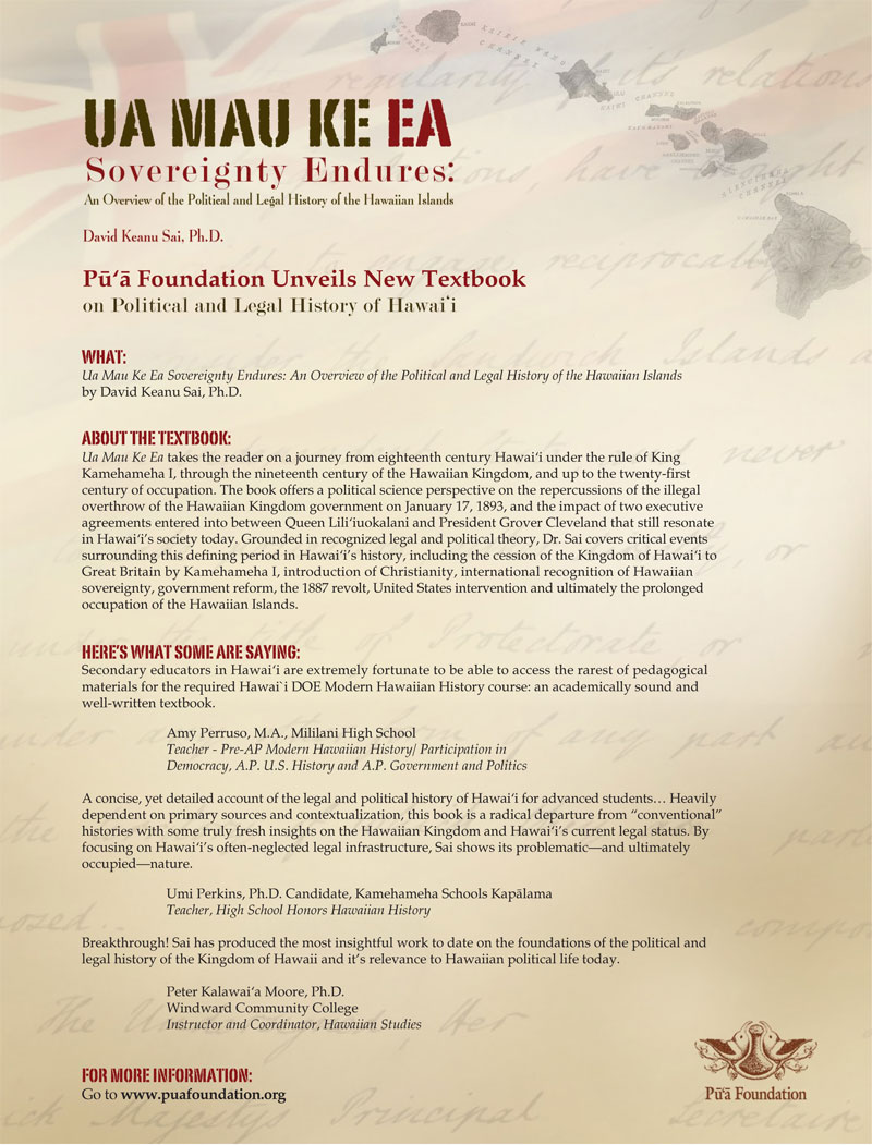 Ua Mau Ke Ea: Sovereignty Endures – book announcement « Hawaiian ...